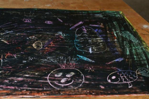 Crayon Scratch Art
